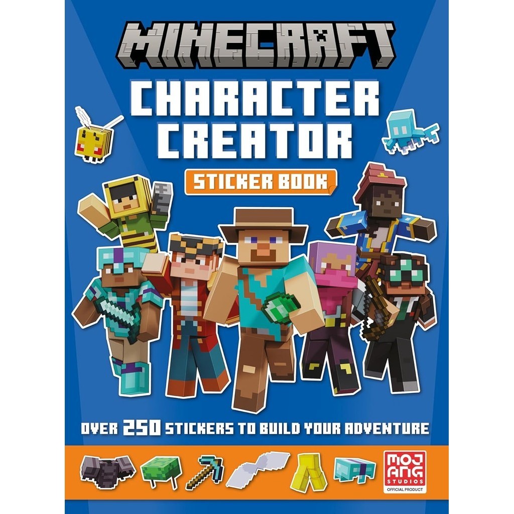 หนังสืออังกฤษใหม่ MINECRAFT CHARACTER CREATOR STICKER BOOK | Shopee ...