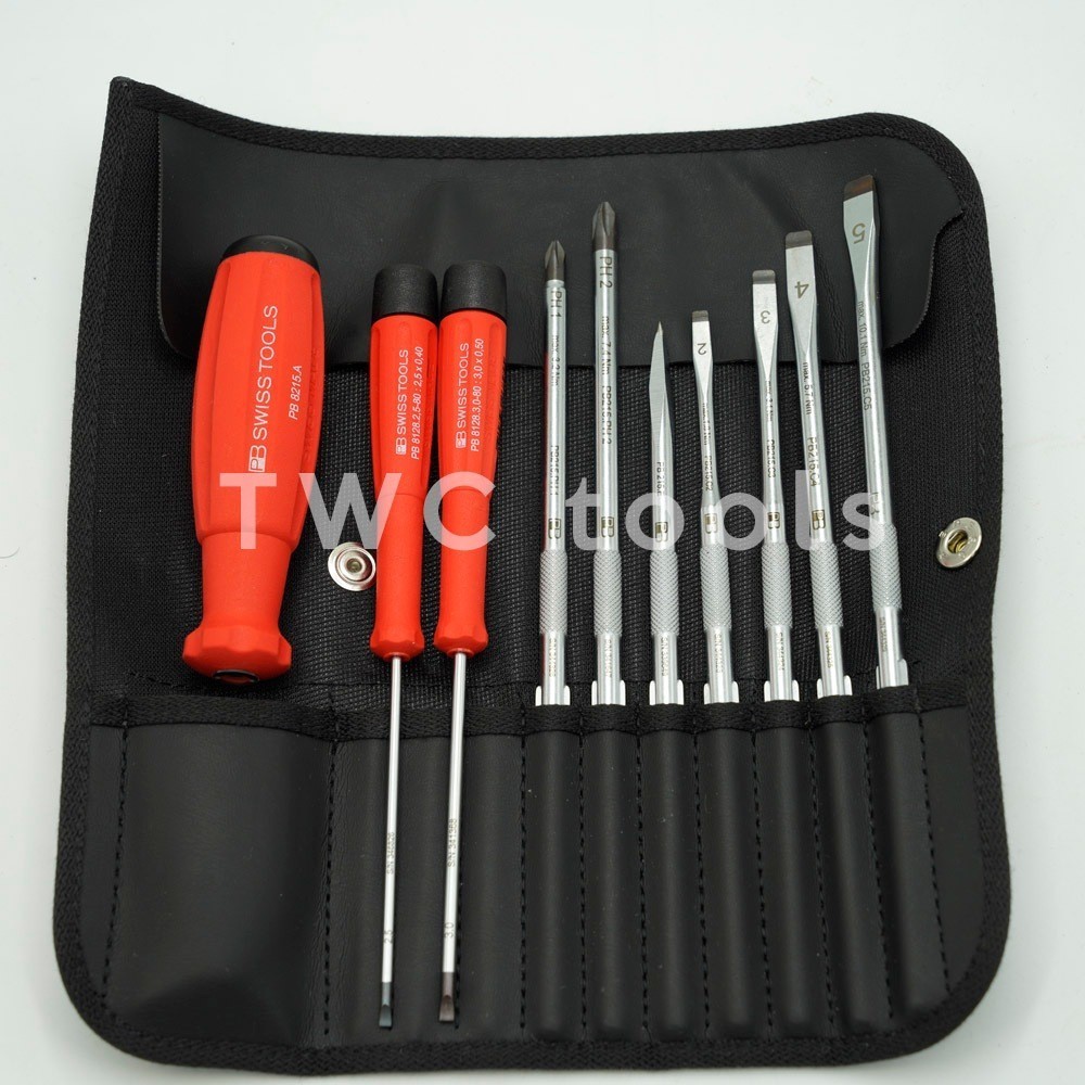 PB Swiss Tools ชุดไขควง รุ่น PB 8215L ด้ามยาง ไขควงซองหนัง 10 ตัวชุด Swiss Made PB8215 | Shopee ...