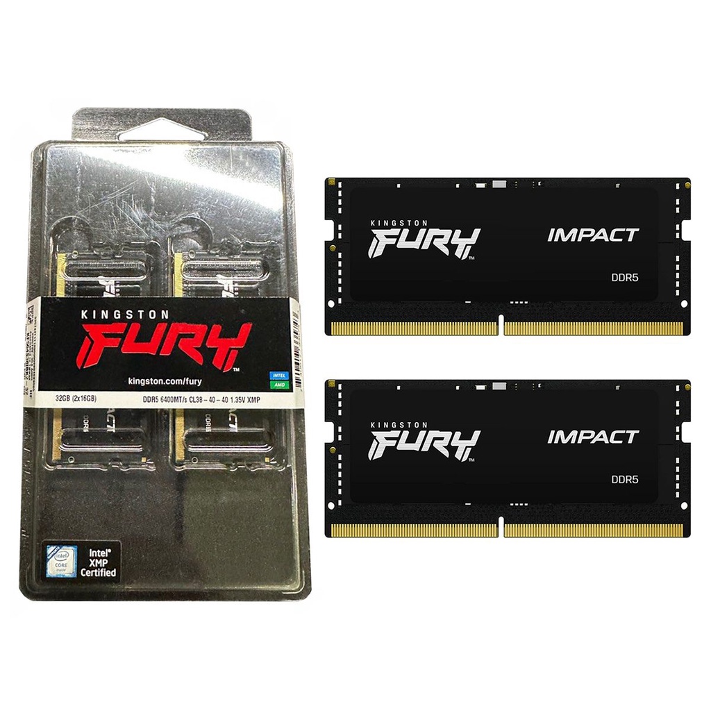 Kingston FURY Impact 32GB (2x16GB) SDRAM DDR5 6400MT/s CL38 SODIMM Laptop Memory | Shopee Thailand