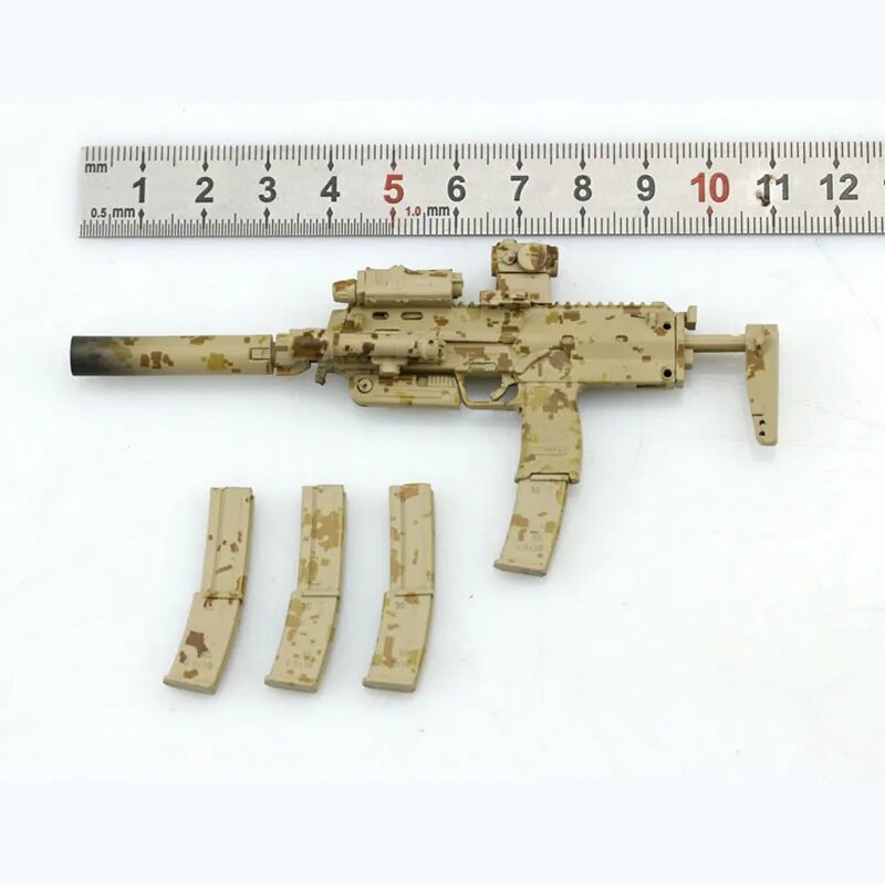 714 In Stock 1/6 Scale Soldier Desert Camouflage MP7 Full Set Model ...