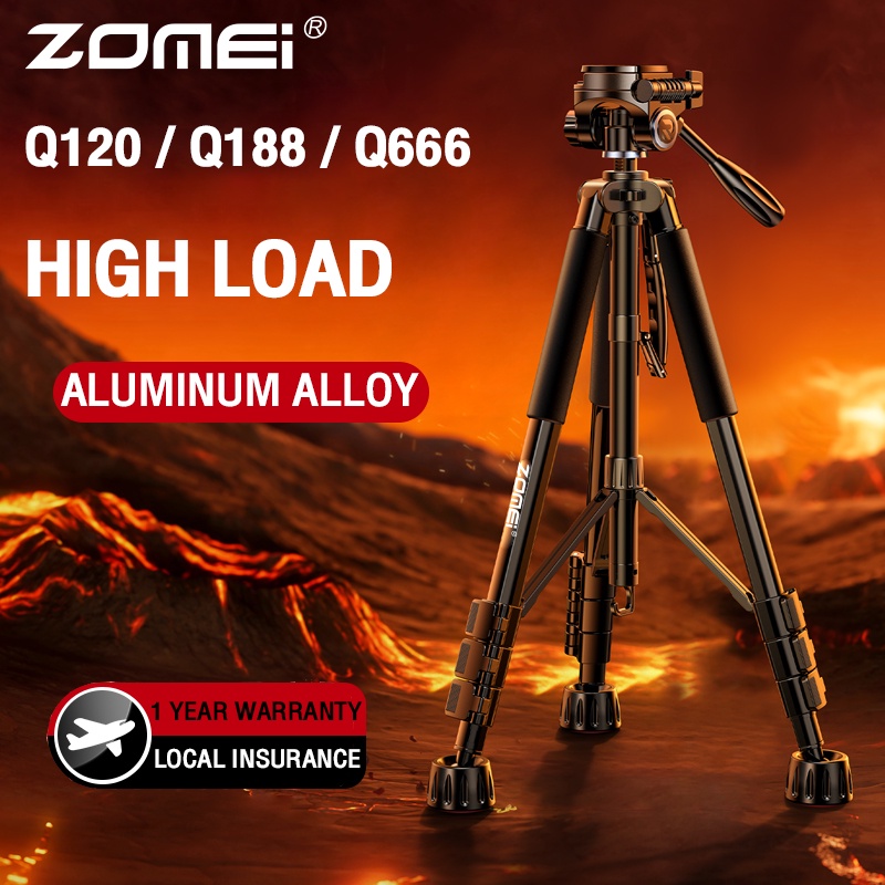 ขาตั้งกล้อง Zomei Series Q120/Q188/Q666 Camera tripod ขาตั้งกล้องอลูมิเนียมแมกนีเซียมสำหรับ ...