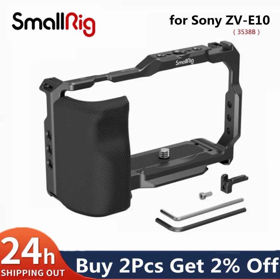 SmallRig Sony ZVE10กล้องกรงซิลิโคน Cage Handle ในตัว Arca Quick Release ...