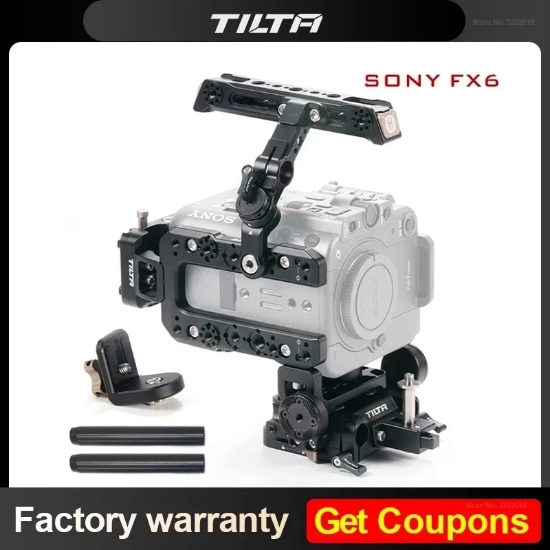 TILTA สำหรับ Sony FX6 Camera Cage Basic Advanced Vertical Mountin Kit Cinema Rig Power Supply ...