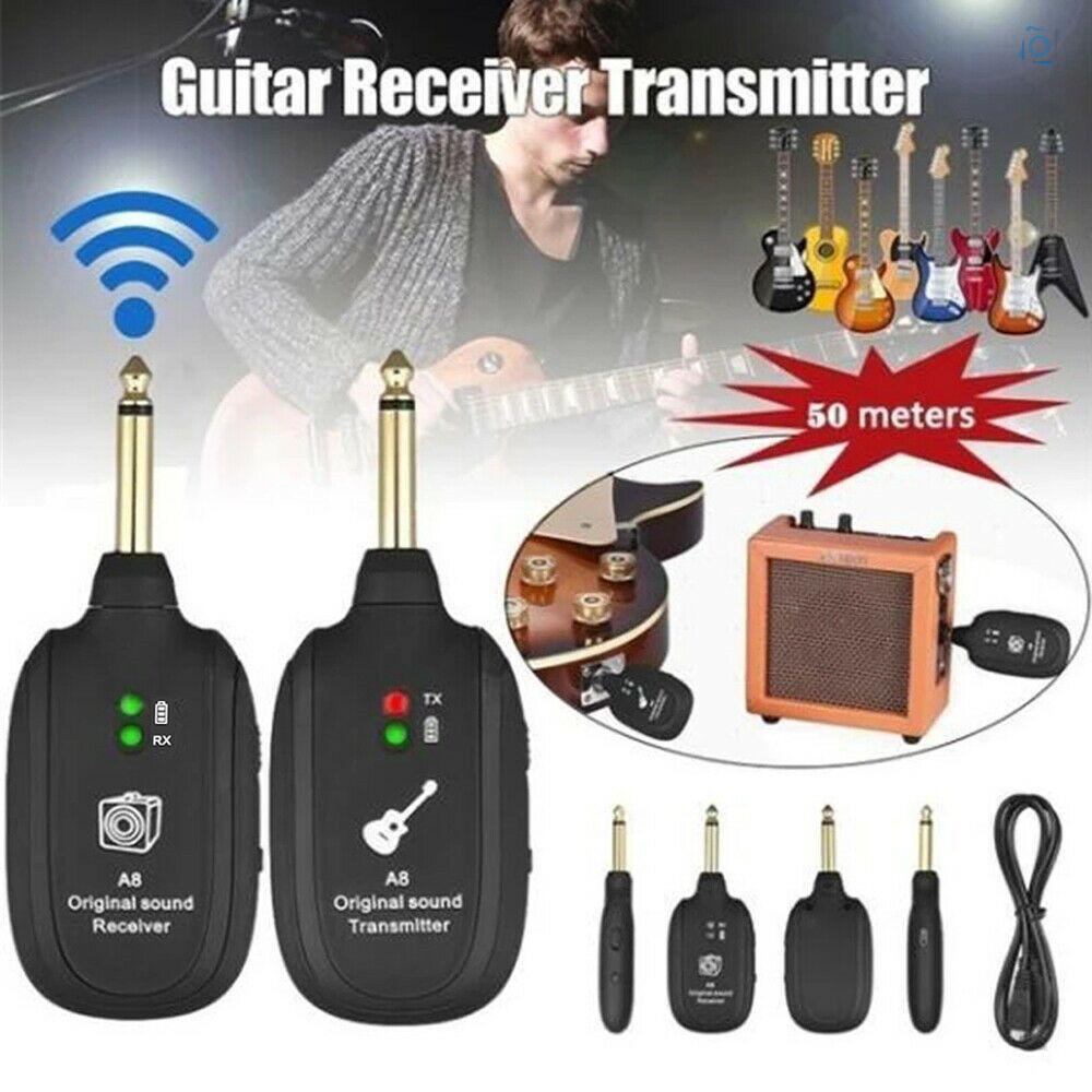 [Local Delivery]A8 UHF Wireless Guitar Transmitter Receiver Set 730mhz ...