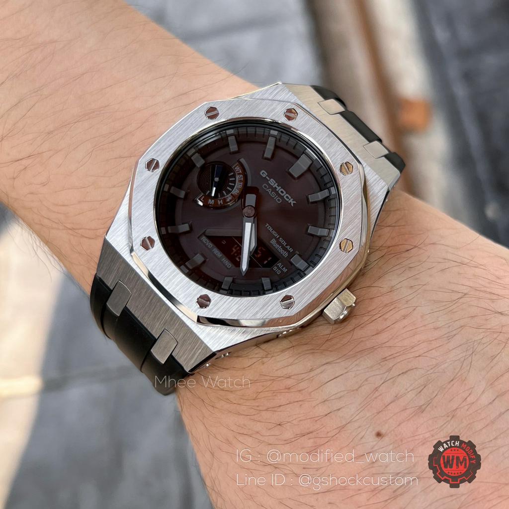 G-Shock Tough Solar Bluetooth Casioak Gen4 Silver Case Rubber Strap ...