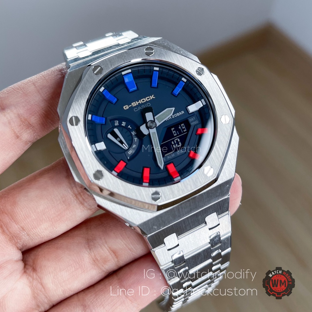 G-Shock AP Pepsi รุ่น GA-2110ET-2A เพิ่มความ Luxury ด้วยกรอบสแตนเลส ของ ...