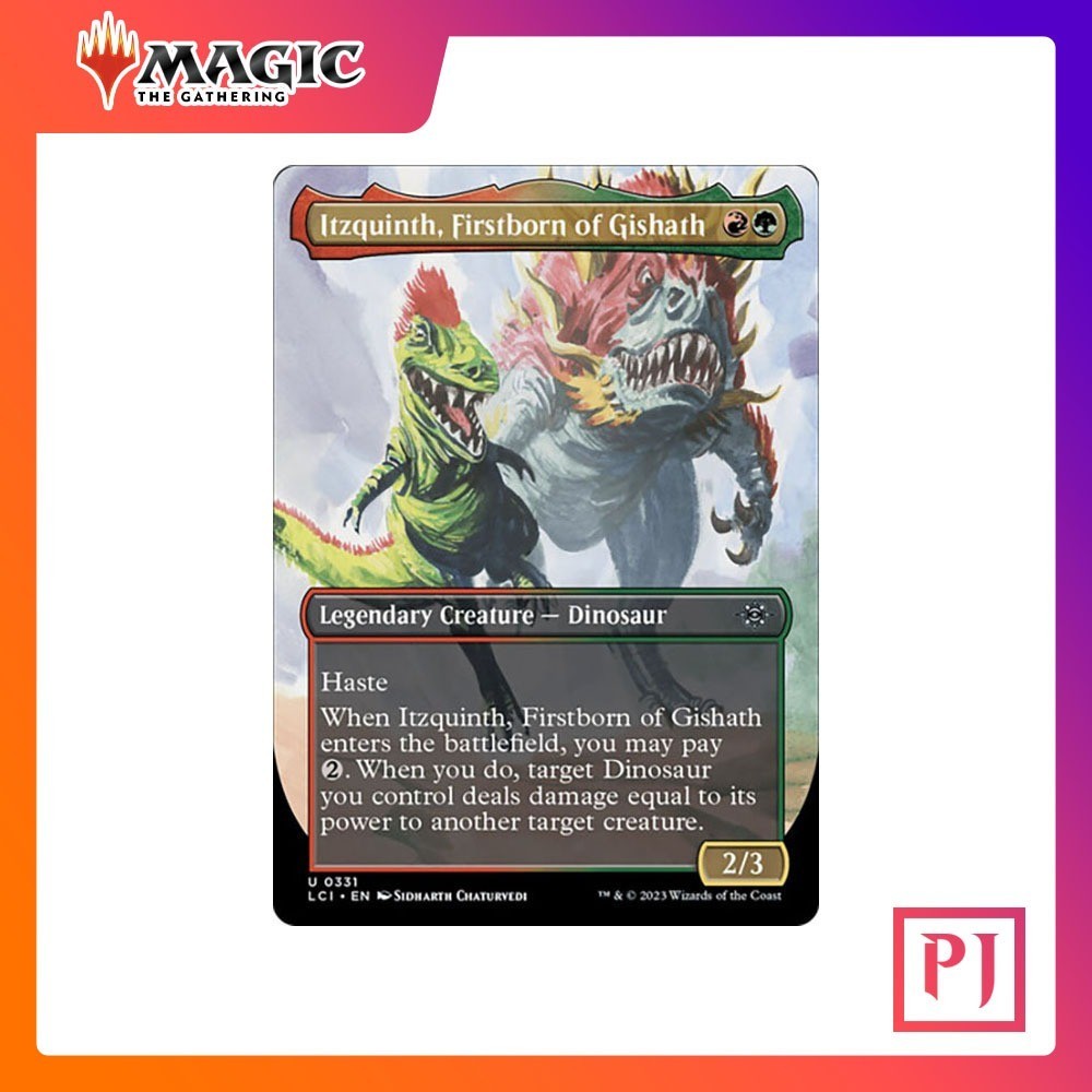 [MTG] Itzquinth, Firstborn of Gishath (Borderless) [LCI] [MULTI] [UNCOM ...