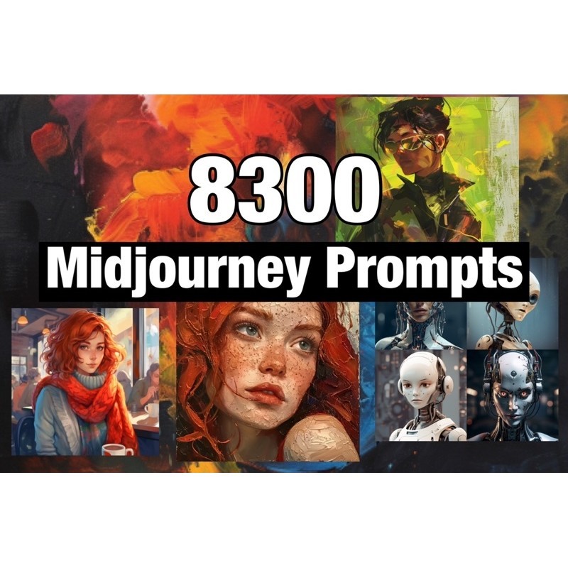 8,300 Midjourney Prompts | AI Art Style Prompts | 2024 Edition | Shopee ...