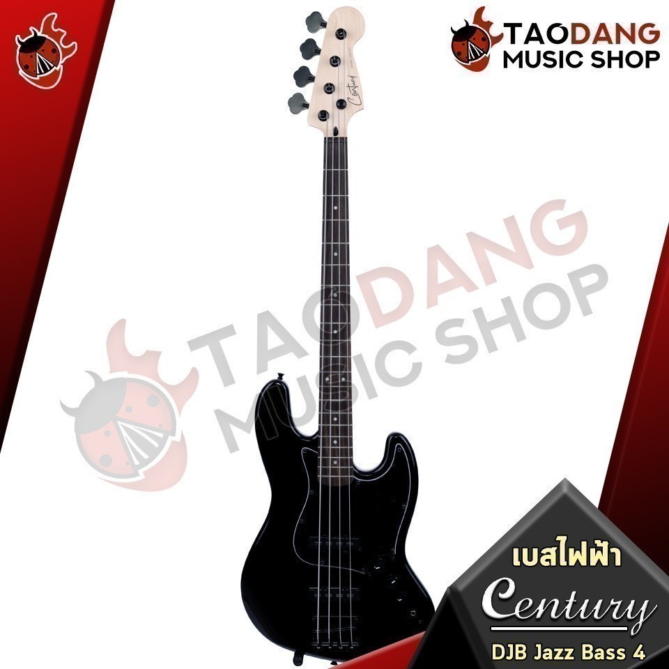 ส่วนลด 1,000.- MAX เบสไฟฟ้า Century Dark Series Jazz Bass 4 สี Black White - Electric Bass ...