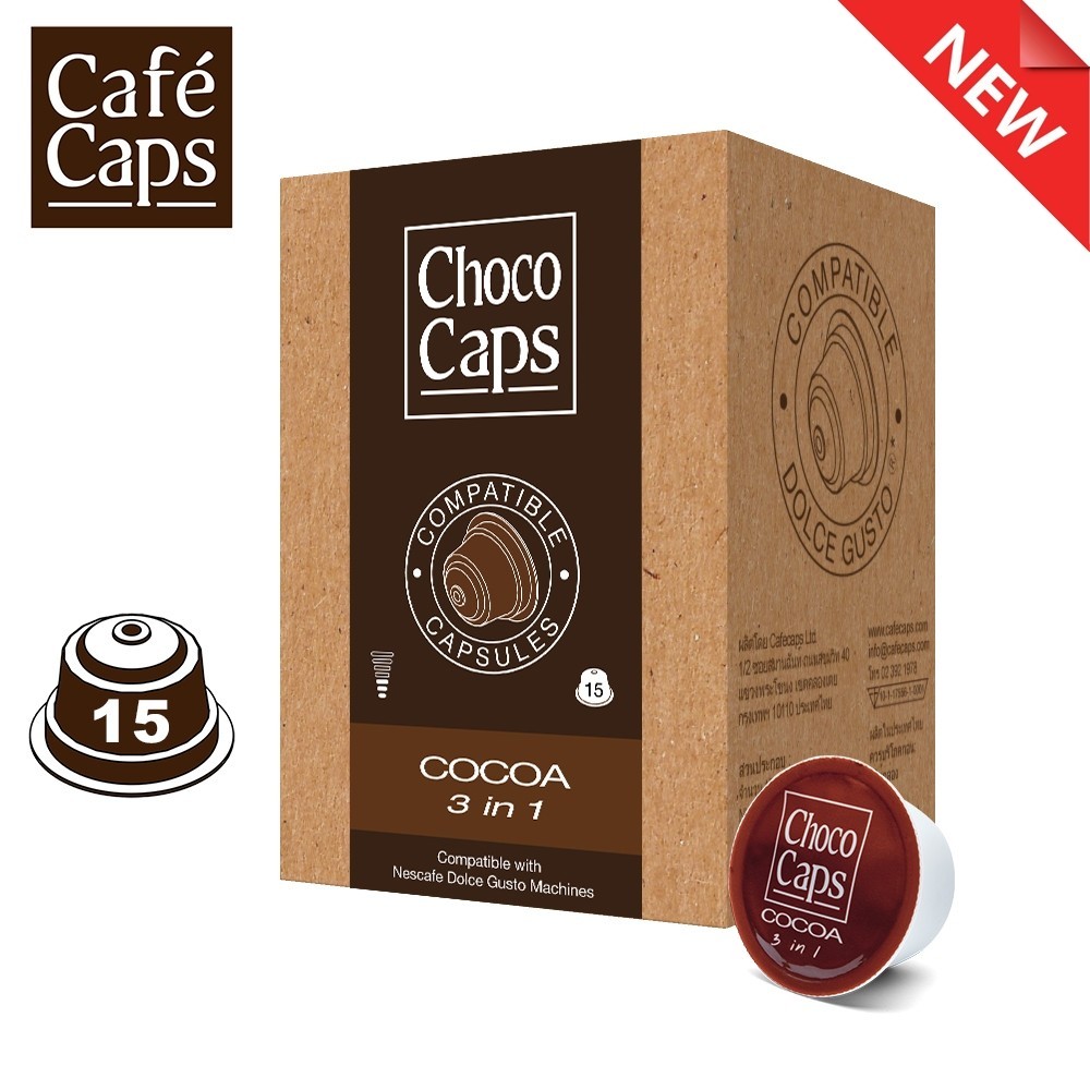 Dolce Gusto Compatible Cocoa Capsule - Cafecaps (1 Box X 15 Caps ...