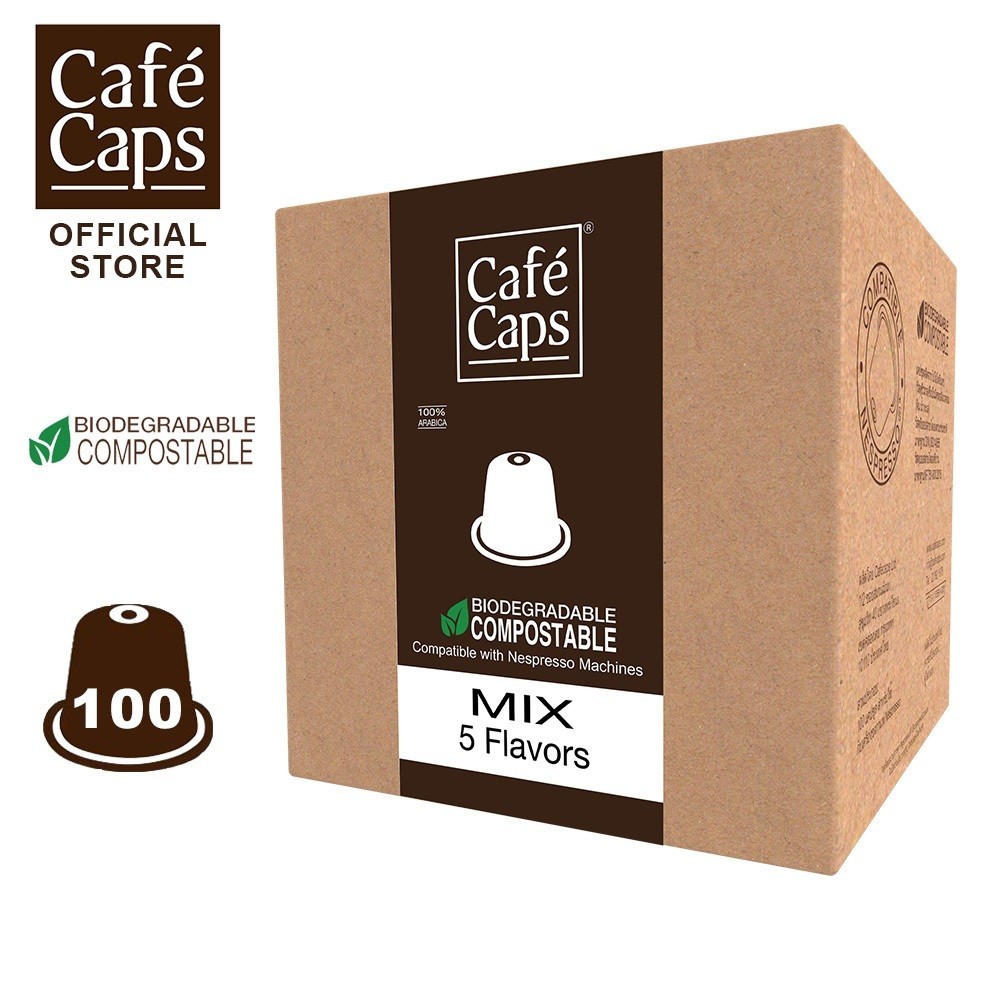 Nespresso Compatible Coffee Capsule MIX - Cafecaps (1 Box X 100 Caps ...
