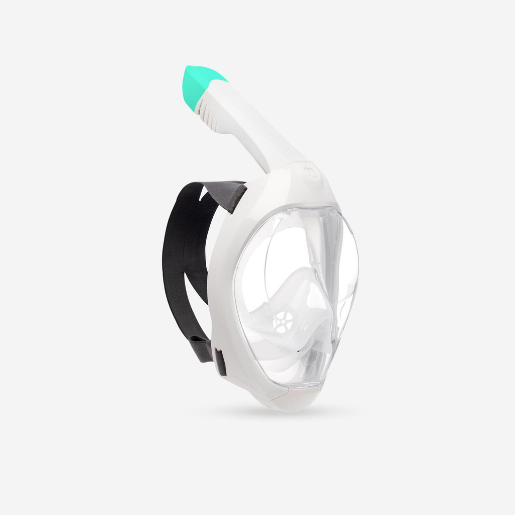 SUBEA - หน้ากากดำน้ำเต็มใบหน้าสำหรับผู้ใหญ่รุ่น Easybreath 500 (สีขาว ...