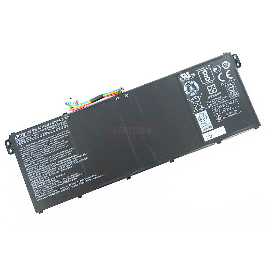 แบตเตอรี่โน๊ตบุ๊ค (แท้) AC14B18J AC14B13J ACER Aspire A315-53G E3-111 ...