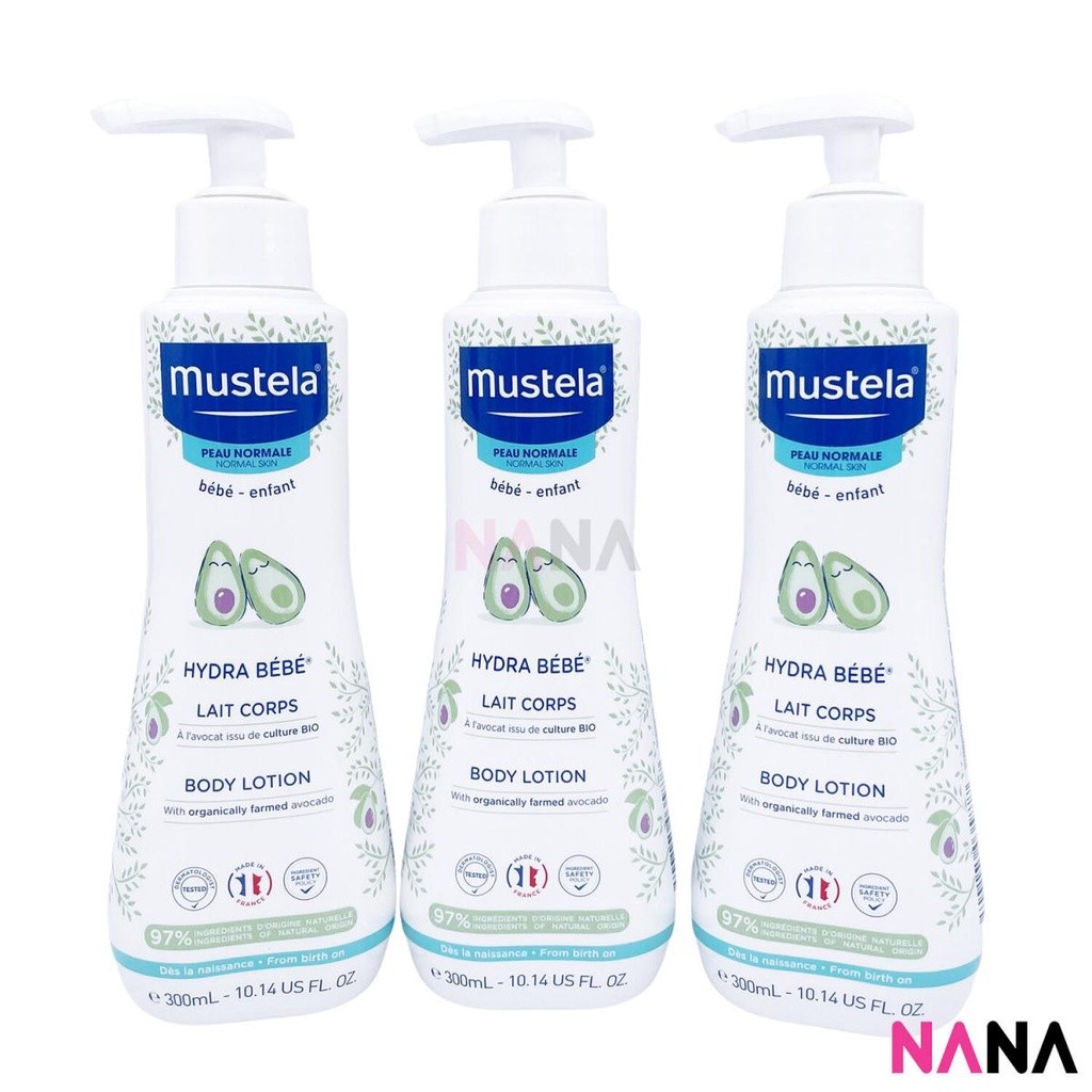 Mustela Hydra Bebe Body Lotion 300ml x3 โลชั่นบำรุงผิวสำหรับเด็ก เพิ่ม ...