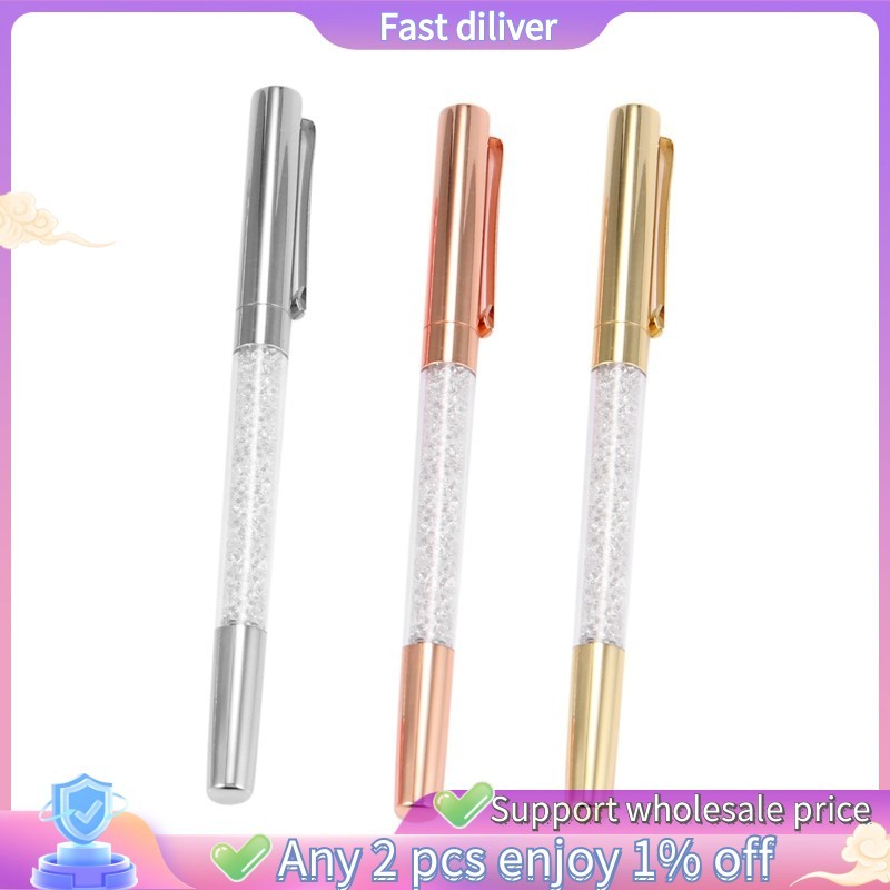 Rose Gold Pen, Bling Crystal Pen Gel Ink Roller Ball Pens Fine Point ...