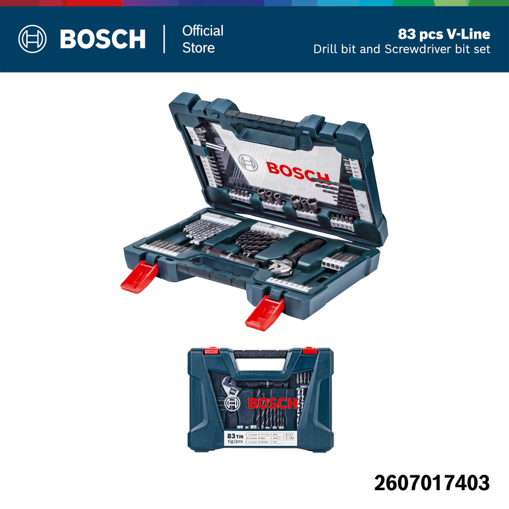 BOSCH ชุดดอกสว่านและดอกไขควง รุ่น V-Line 83 (ชุด 83 ชิ้น) หรัส ...