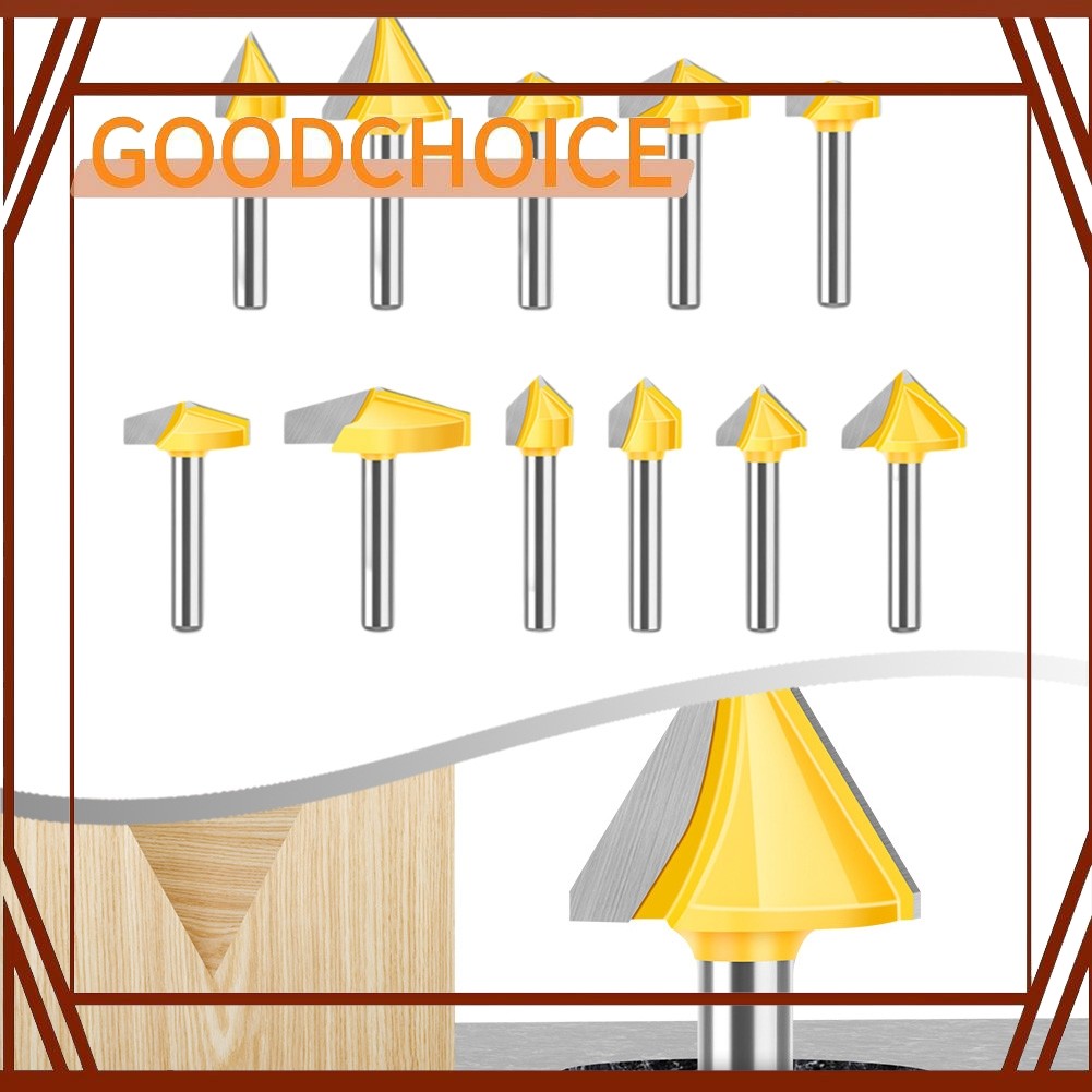 GOODCHOICE V-Shaped Router Bit แกะสลักเครื่องตัดไม้ Milling CUTTER 60 ...