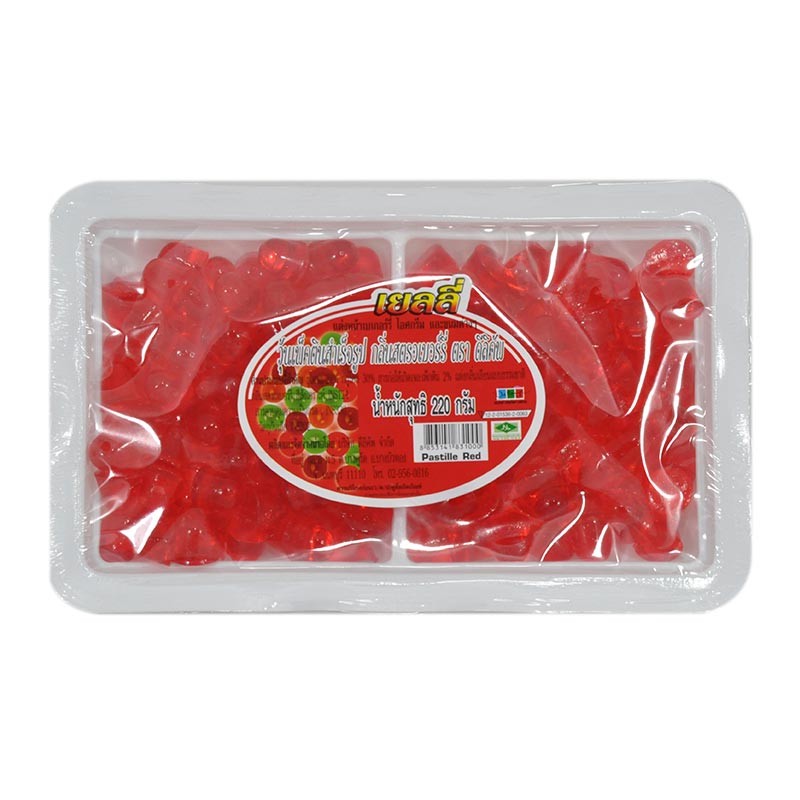 ดีลิคัพ เชอร์รี่เยลลี่บอลผ่าแดง 220 ก. DELICUP Jelly Pastille Red 220 g ...