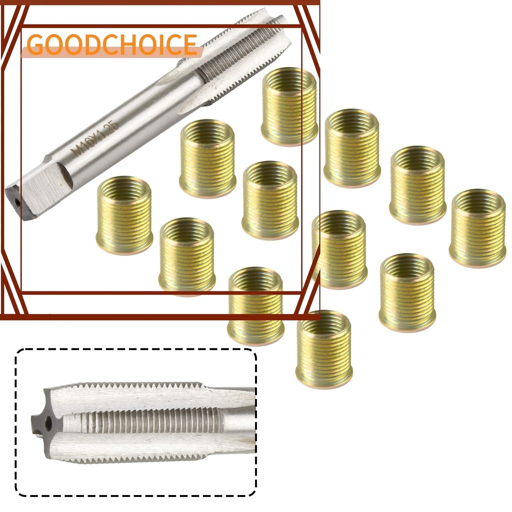 GOODCHOICE ด้ายซ่อมเครื่องมือเครื่องยนต์โลหะ M14X1.25 แทรกและ M16X1.25 ...