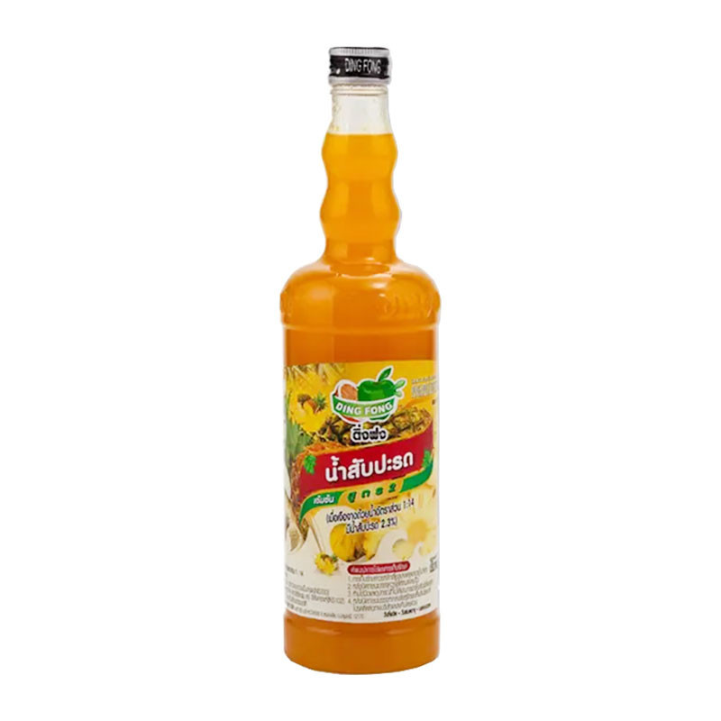 ติ่งฟง น้ำสควอช สับปะรด 760 มล. DING FONG Pineapple Squash 760 ml ...