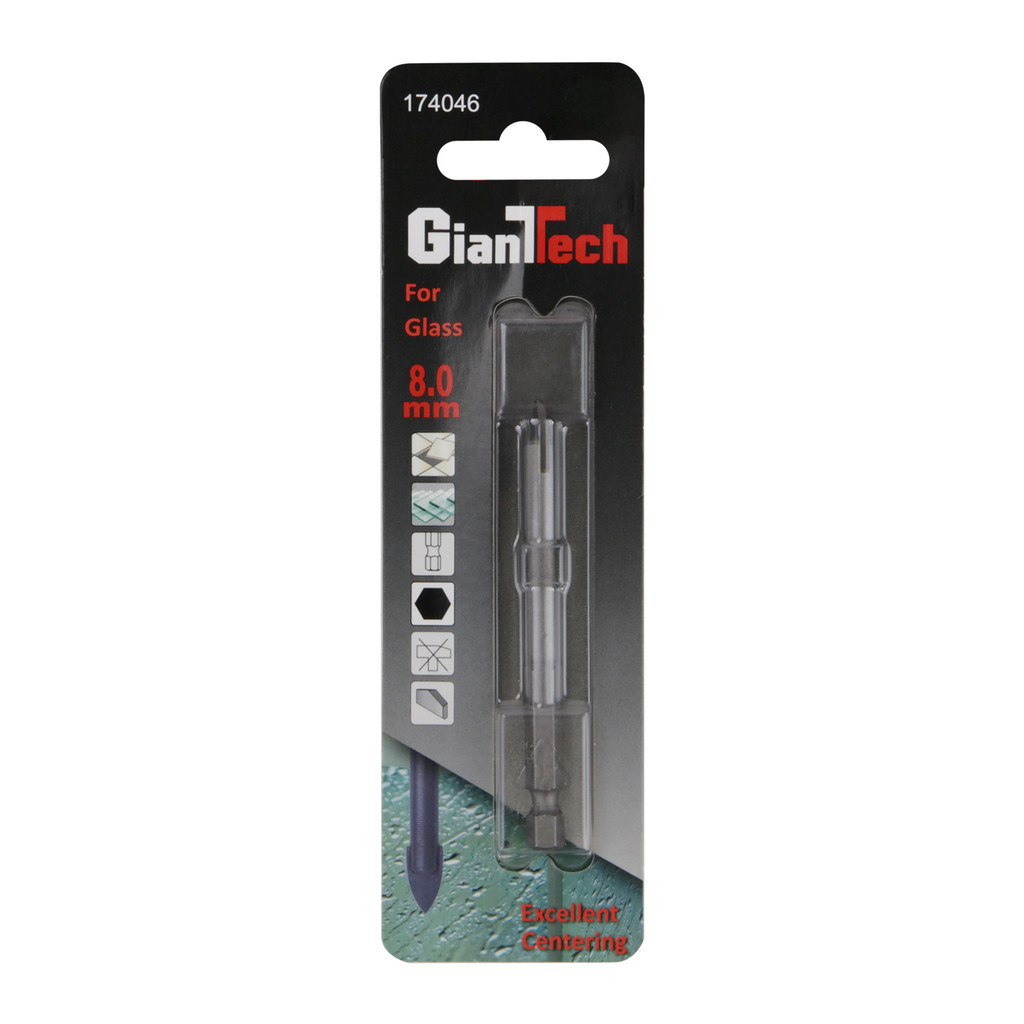 GIANTTECH ดอกสว่านเจาะกระจก รุ่น 174046 ขนาด 8.0 x 85 มม. | Shopee Thailand
