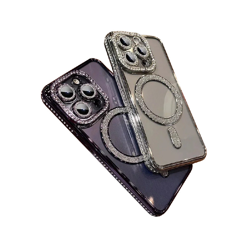 Case สามารถชาร์จไร้สายได้ กันกระแทก ตกแต่งกลิตเตอร์เพชร สําหรับ iP11 ...