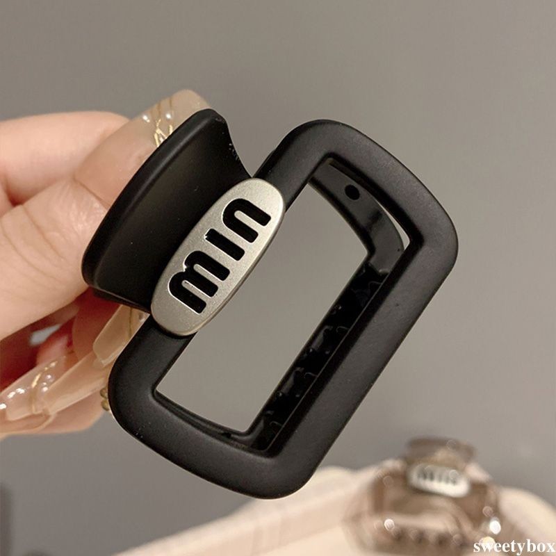 sweetyboxHigh-end Frosted สีดําขนาดกลางหางม้า Hairpin Delicate Square ...