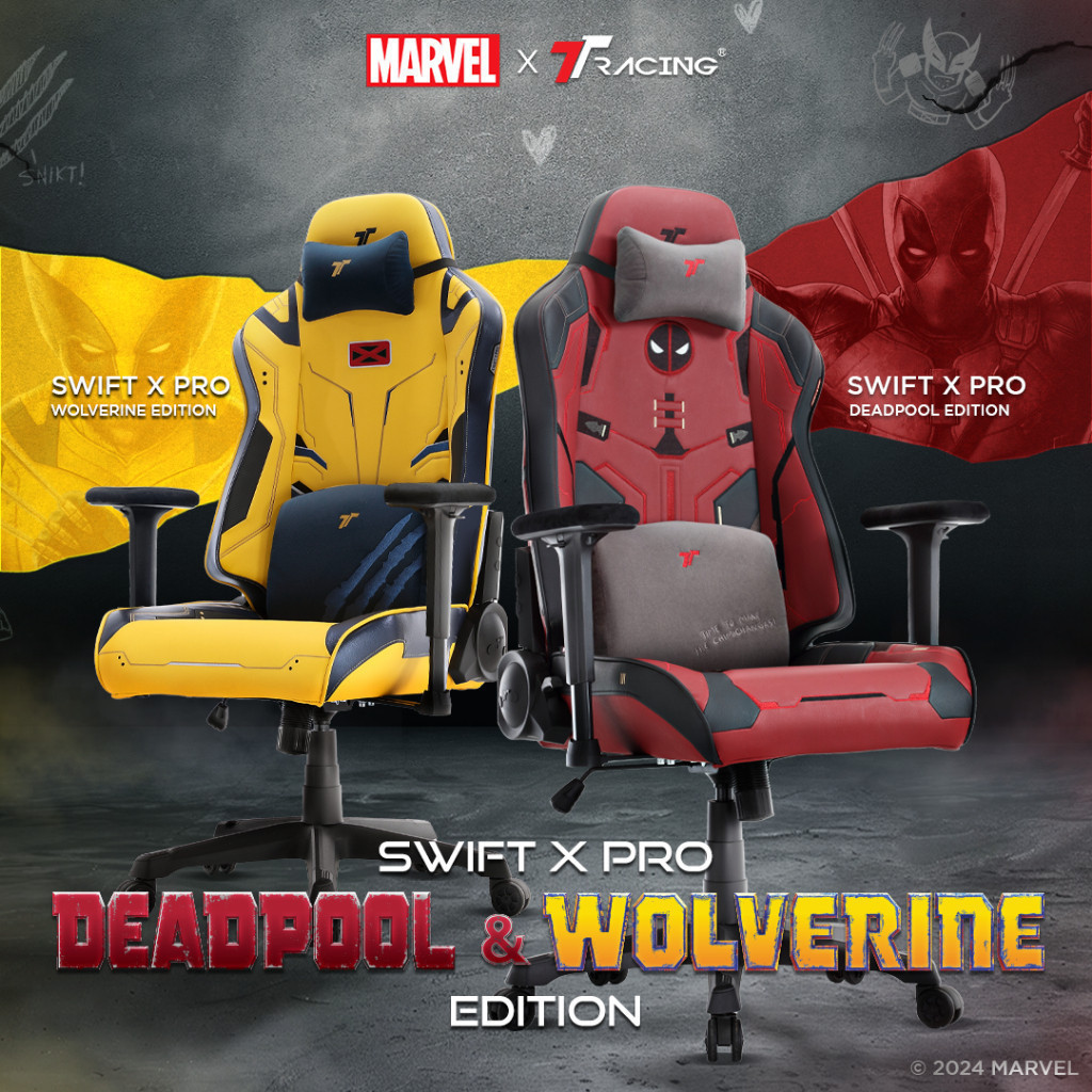 TTRacing Swift X Pro Deadpool Wolverine Edition Gaming Chair เก้าอี้ ...