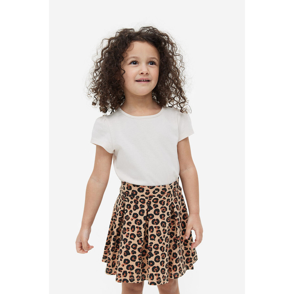 H&M Girl Pleated jersey skirt 1117919_1 | Shopee Thailand
