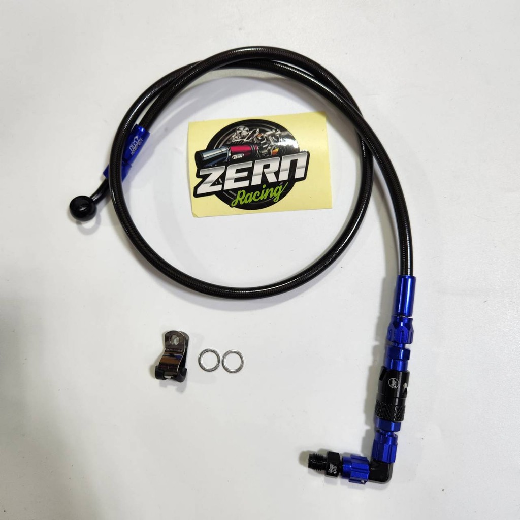 ZERN สายปลดวาล์ว ดิสเบรคหน้า สีน้ำเงินตัดดำ หัวฟันเฟือง หัว90 ยาว36 ปลดวาล์วแท้ WAVE110i ...