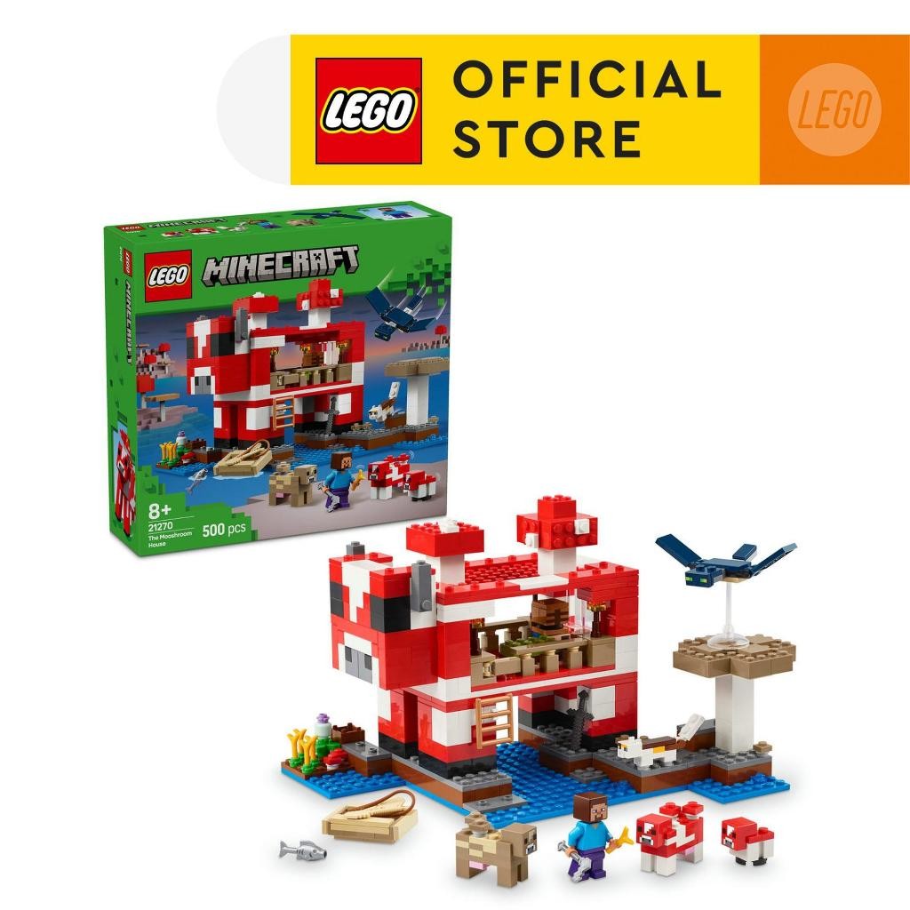 LEGO Minecraft 21270 The Mooshroom House (500 Pieces) | Shopee Thailand