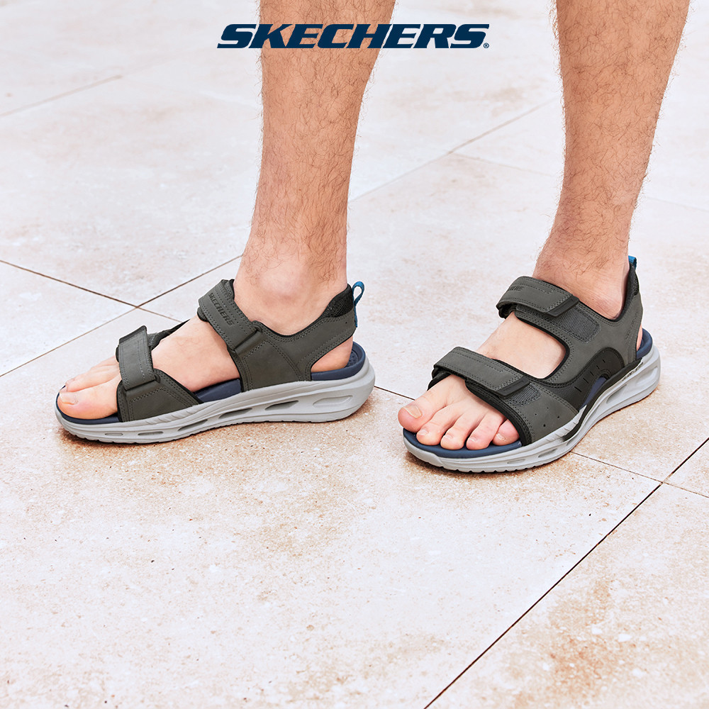Skechers สเก็ตเชอร์ส รองเท้าแตะ ผู้ชาย USA Street Wear Glide-Step Orvan ...