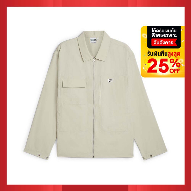 PUMA PRIME/SELECT - เสื้อเชิ้ตทรงหลวมผู้ชาย DOWNTOWN สีเบจ 62675268 ...