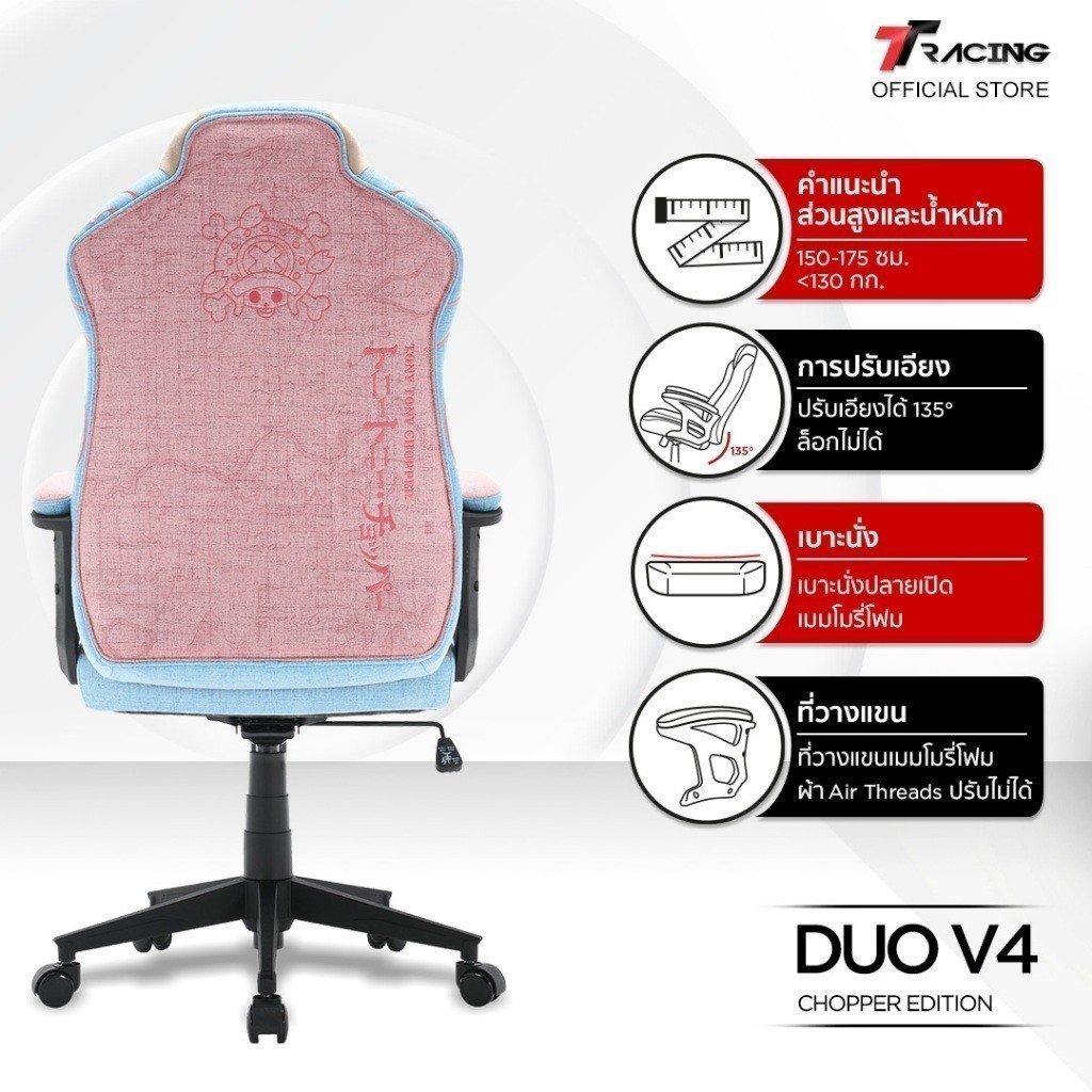 TTRacing Duo V4 Chopper One Piece Edition Gaming Chair เก้าอี้สำนักงาน ...