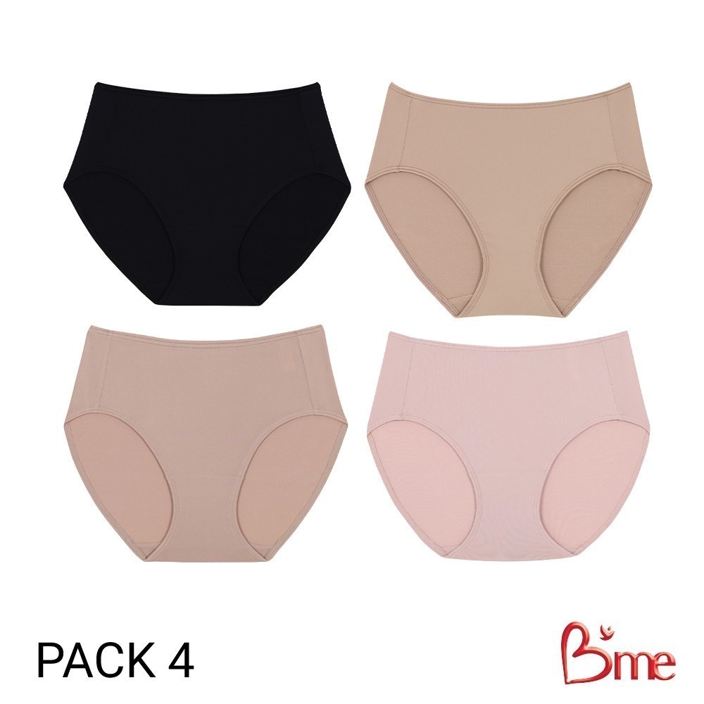 B'me กางเกงใน รุ่น ME7A83 (แพ็ก 4 ตัว) สีนู้ด สีเบจ สีดำ สีโอวัลติน , คละสี | Shopee Thailand