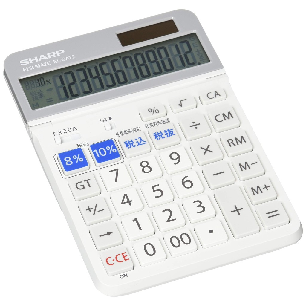 Sharp Calculator Semi-Desktop Type 12 Digit Display with Tilt Function ...