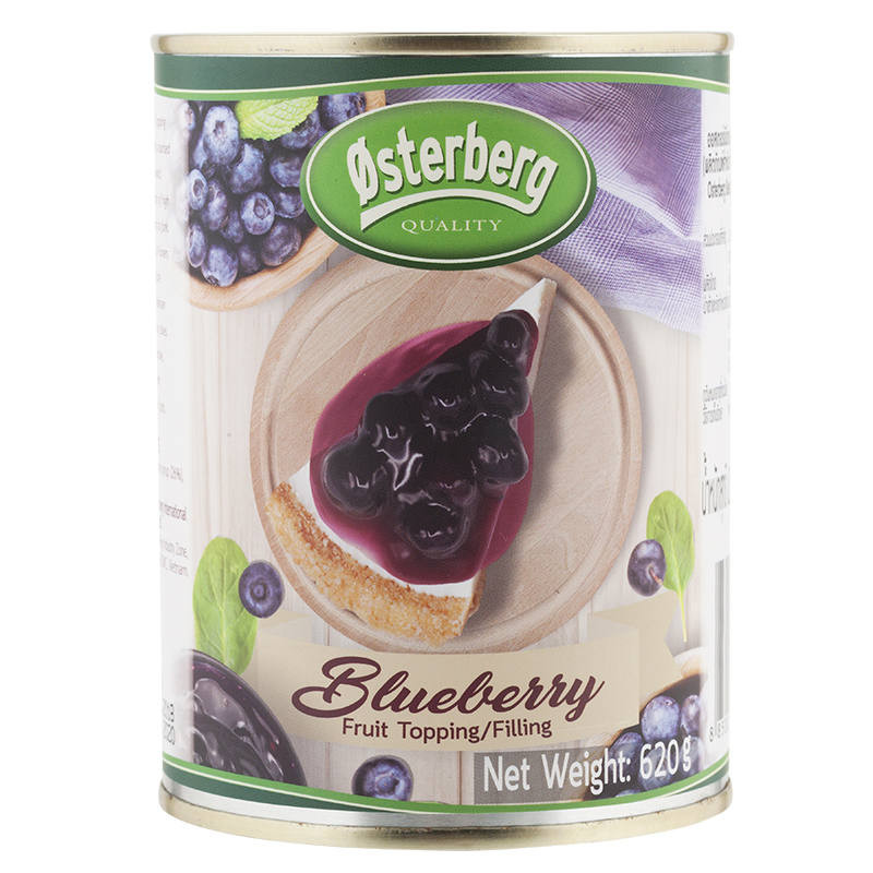 ออสเตอร์เบิร์กบลูเบอร์รี่ฟรุตท็อปปิ้งแอนด์ฟิลลิ่ง 620กรัม / Osterberg Blueberry Fruit Topping ...
