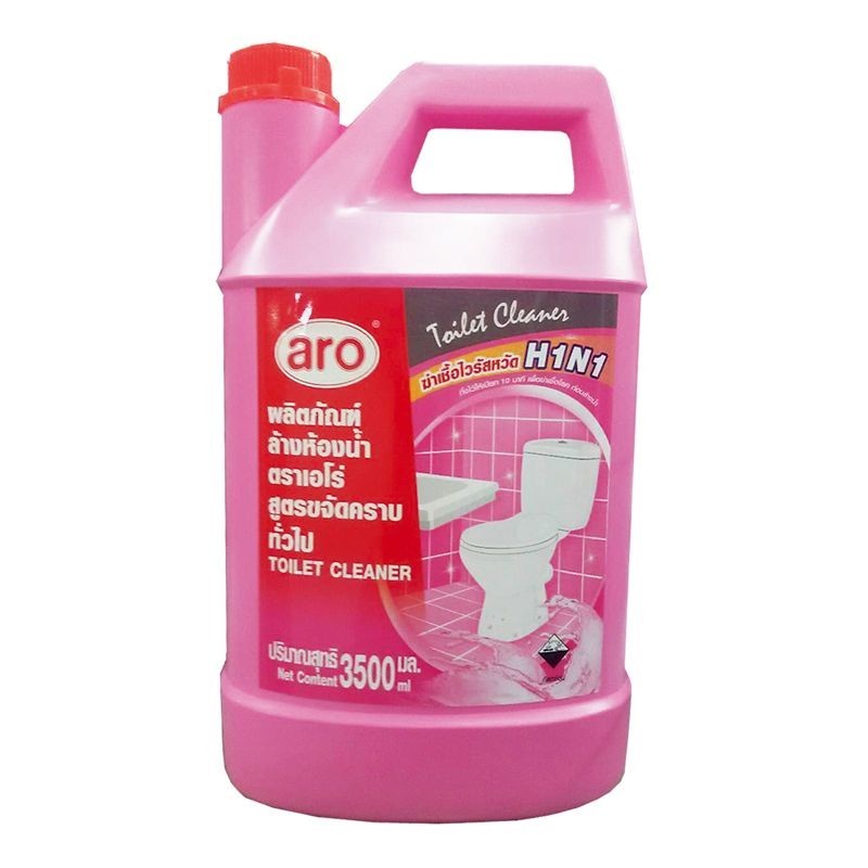 เอโร่ น้ำยาล้างห้องน้ำ สูตรขจัดคราบทั่วไป ชมพู 3.5 ล. ARO Toilet ...