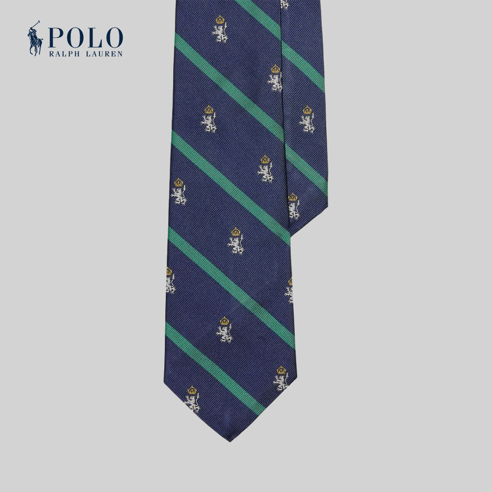 Polo Ralph Lauren เน็คไทผู้ชาย Striped Silk Repp Club Tie รุ่น MNPONKW39O20691 สีกรมท่า | Shopee ...