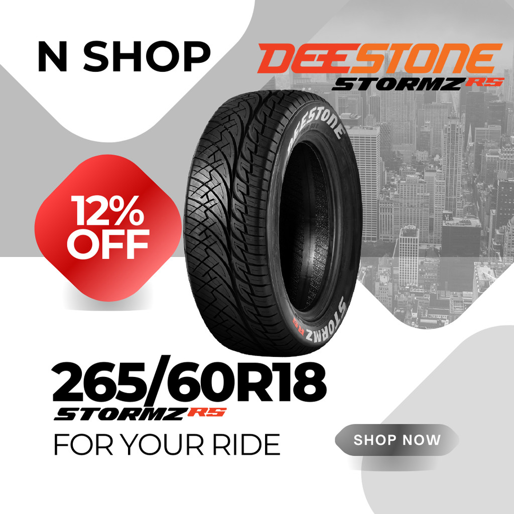 ยาง 265/60R18 DEESTONE STROMZ RSแก้มสีขาว White ราคาต่อเส้น ปี 2024 | Shopee Thailand