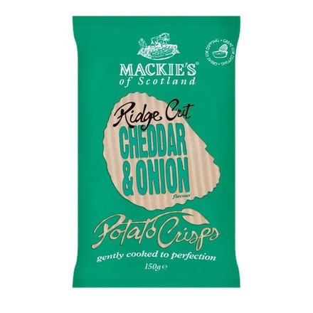 Mackie'S Cheddar & Onion Ridge 150G ขนม มันฝรั่ง ขนมกินเล่น มันฝรั่งทอด ...