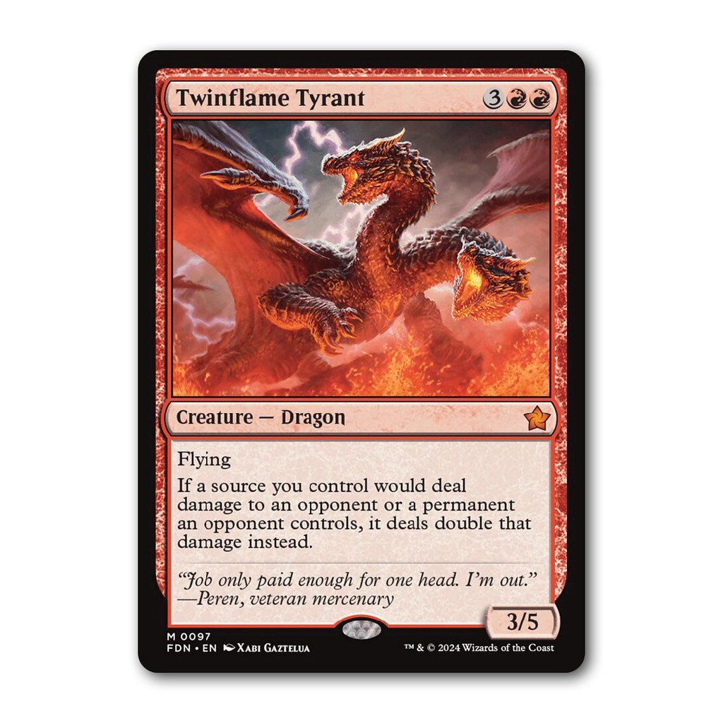 [MTG] Twinflame Tyrant [FDN] [Red] [Mythic] [Normal] [ENG] [2024] (Magic: The Gathering ...