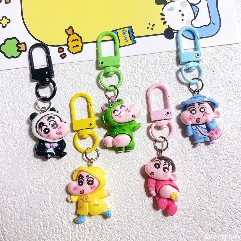 sweetybox Crayon Shin-chan Key Chain สาวหัวใจเรซิ่นจี้กระเป๋านักเรียน ...