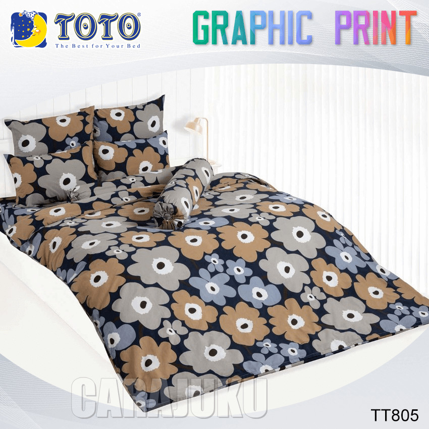 TOTO ชุดผ้าปูที่นอน 3.5ฟุต 5ฟุต 6ฟุต ลายกราฟฟิก Graphic TT805 ลิขสิทธิ์แท้ #โตโต้ กราฟฟิก ...