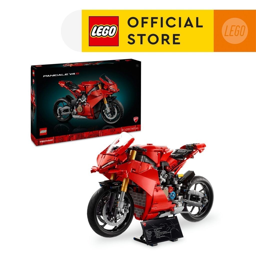 LEGO Technic 42202 Ducati Panigale V4 S Motorcycle (1603pcs.), Building ...