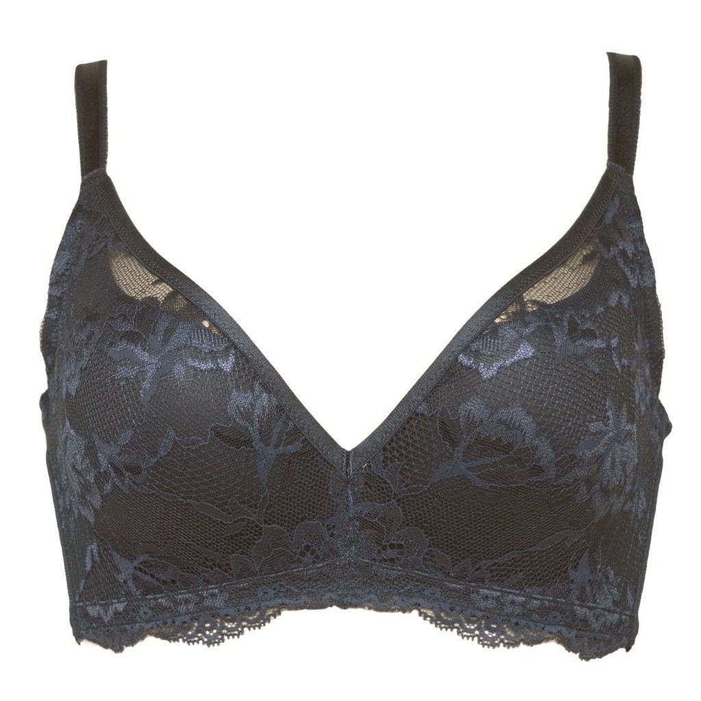 Triumph เสื้อชั้นในแบบไม่มีโครงตกแต่งด้วยลูกไม้ทอลายเต็มทรง รุ่น ...