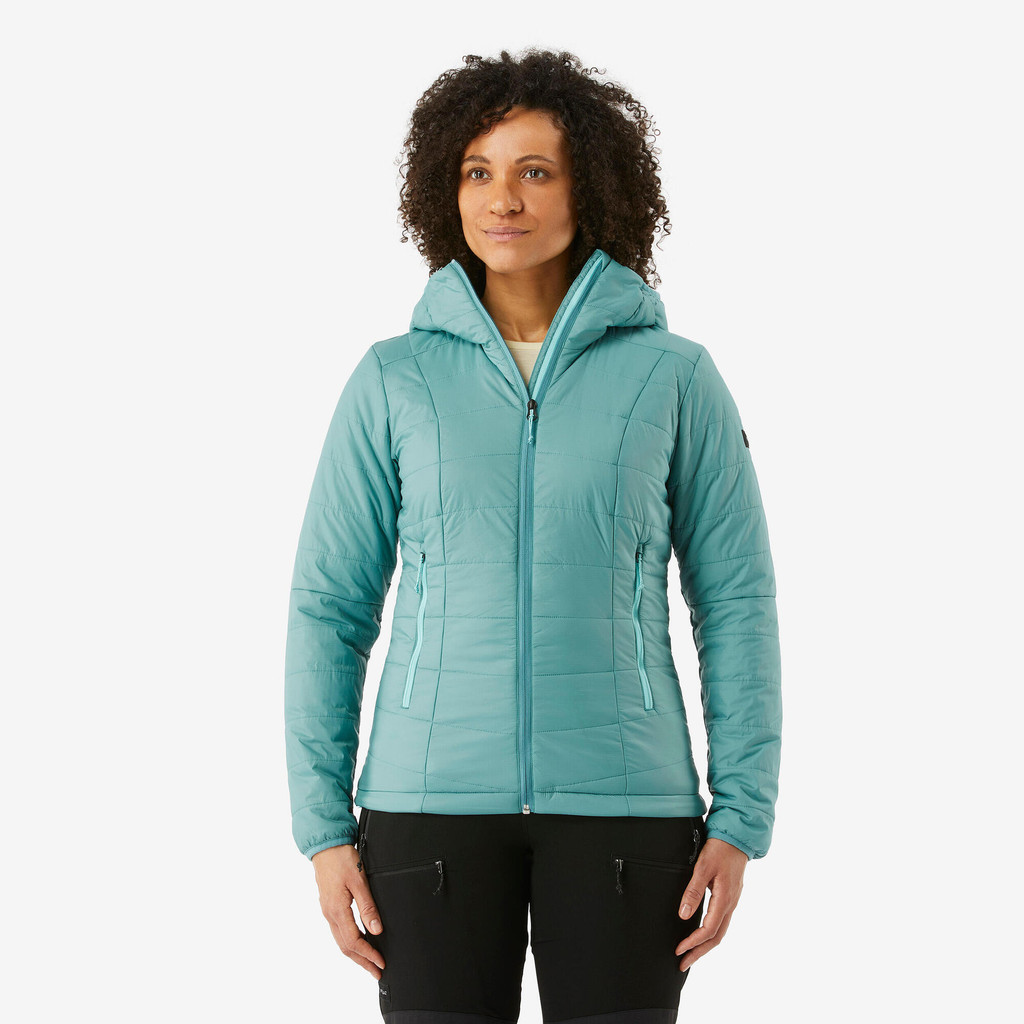 FORCLAZ - เสื้อแจ็คเก็ตบุนวมมีฮู้ดผู้หญิงใส่เทรคกิ้งบนภูเขา -5°C รุ่น ...