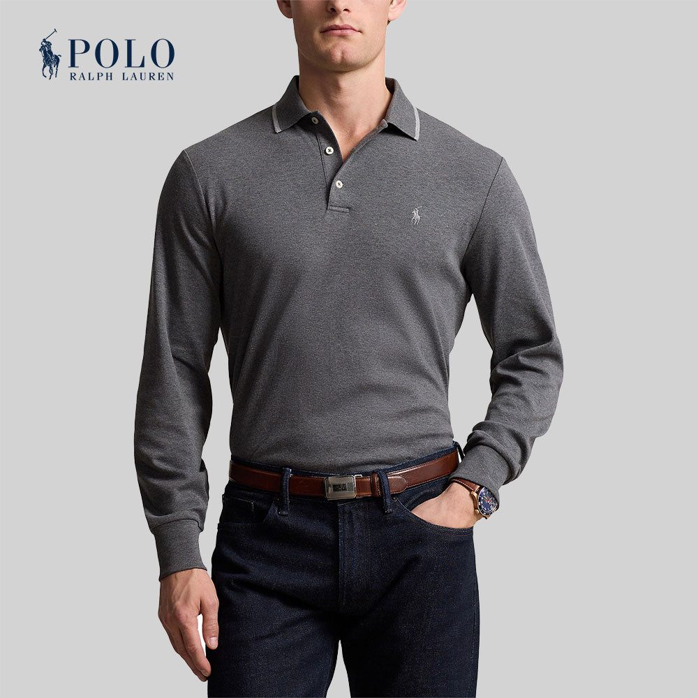 Polo Ralph Lauren เสื้อโปโลผู้ชาย Custom Slim Fit Soft Cotton Polo Shirt รุ่น MNPOKNI16824030 สี ...