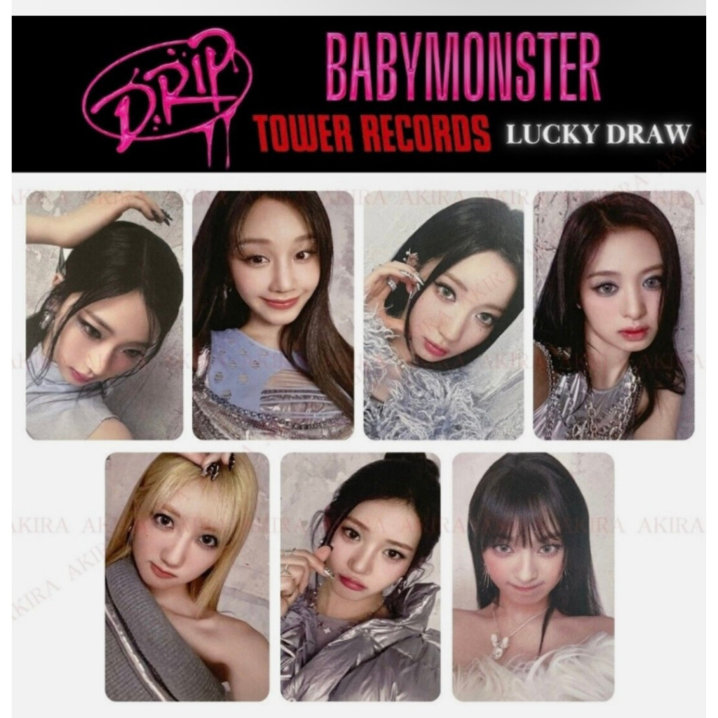 BABYMONSTER DRIP LUCKY DRAW TOWER RECORD OFFICIAL PHOTO CARD / / RUKA ...