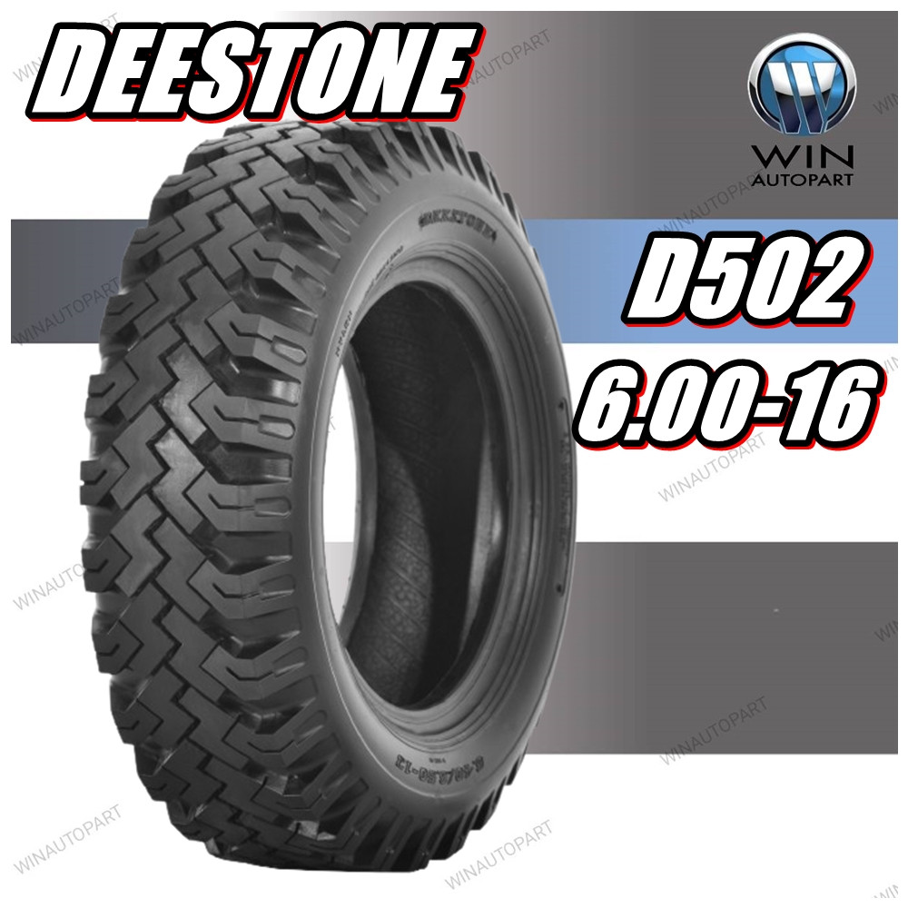 ยางรถบรรทุก ชนิดผ้าใบ รุ่น D502 ชนิด TT 6PR ยี่ห้อ DEESTONE ขนาด 6.00 ...